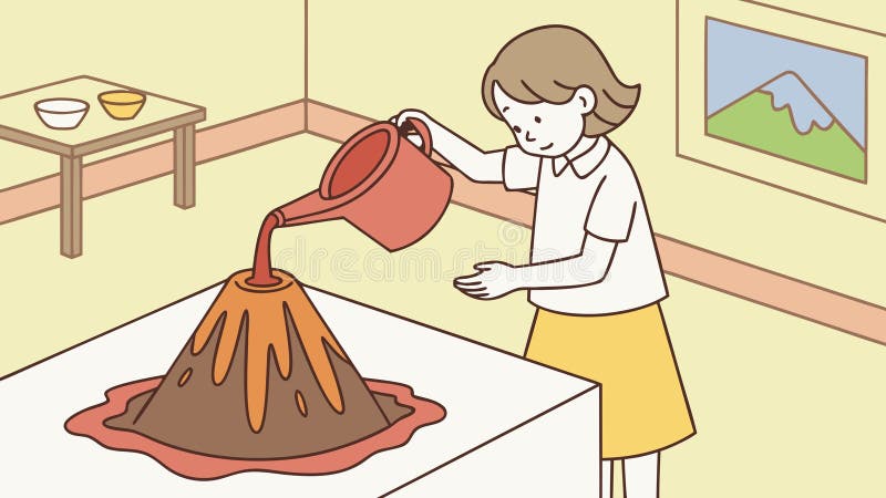 Volcano Model Eruption Vector Art Stock Illustrations – 17 Volcano ...