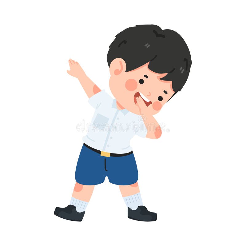 Kid Doing Dab Dance Cartoon Stock Vector - Illustration of club ...