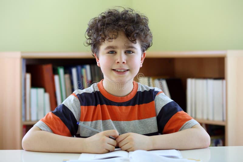 Kid doing homework stock photo. Image of horizontal, couple - 10375428