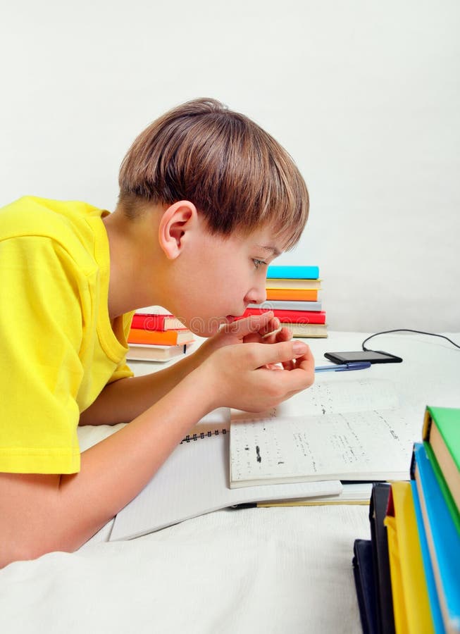 Kid doing Homework stock image. Image of childhood, learn - 65313499