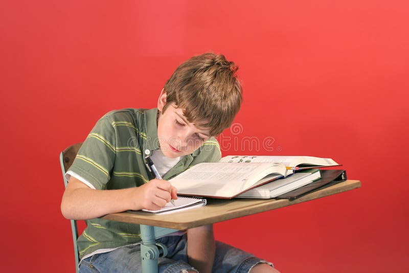 Kid doing school work stock image. Image of learn, full - 2244957