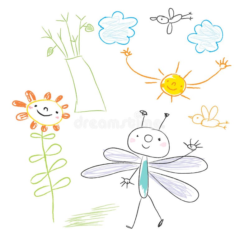 Kid Drawing Elements Stock Illustrations – 19,855 Kid Drawing Elements ...