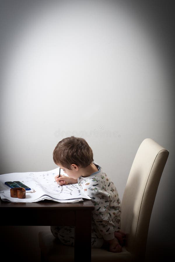 Kid drawing stock image. Image of childhood, paper, life - 28834683
