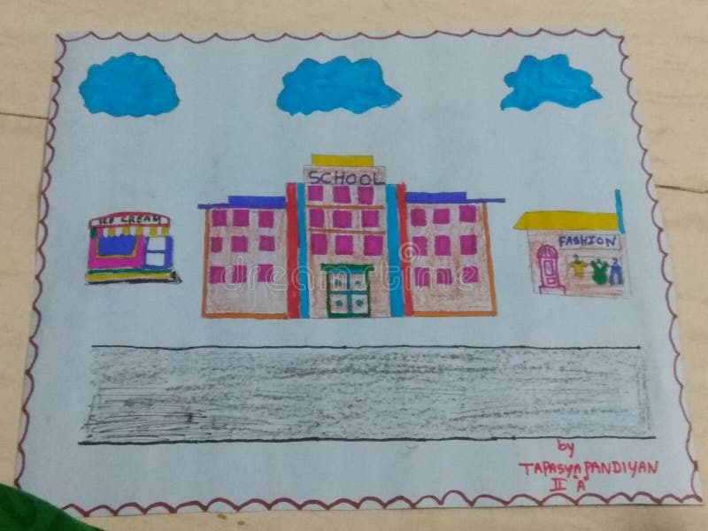 Kid drawing editorial stock image. Image of competition - 121397114