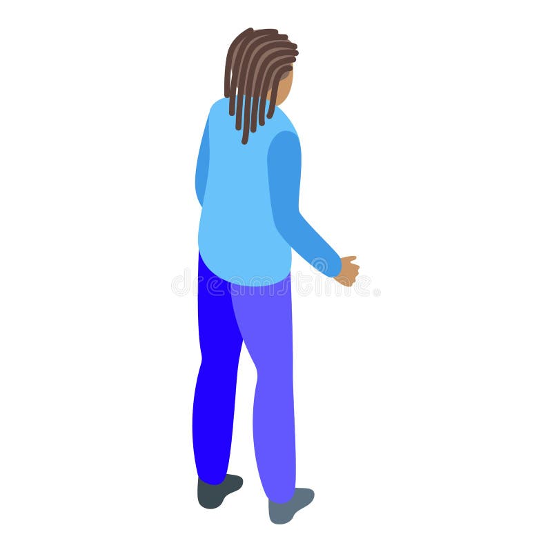 Kid Dreadlocks Icon Isometric Vector. African Hair Stock Vector ...