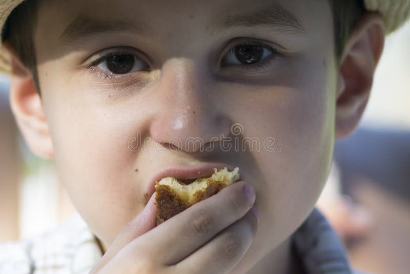 Kid Eating Cookie stock image. Image of diet, vacation - 75255641
