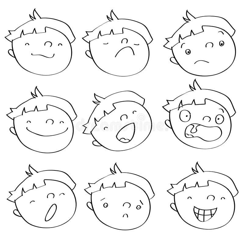 Kid expressions stock vector. Illustration of laughing - 9744768