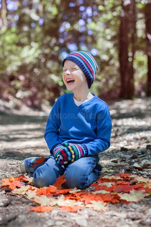 Kid at fall stock image. Image of little, child, learn - 155278601