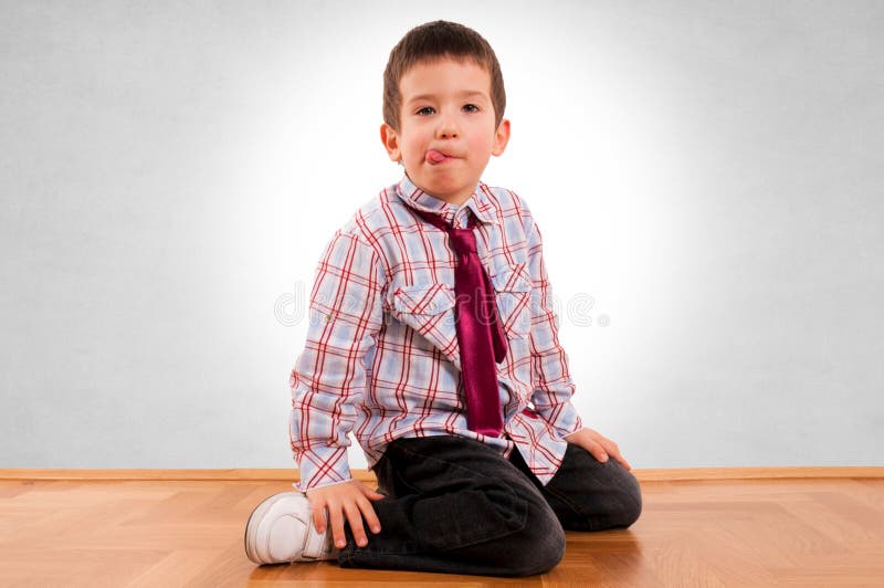 Very Positive Little Cute Kid Stock Image - Image of male, childhood ...