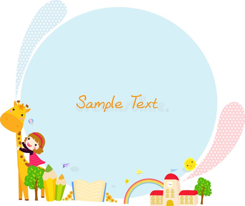 Kid and frame stock vector. Illustration of school, cartoon - 18540816