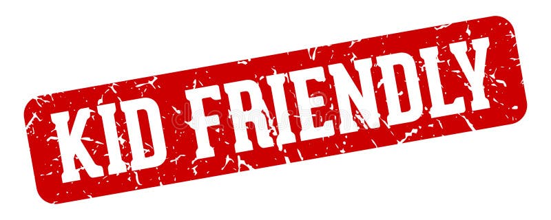 Kid Friendly Rectangular Sign. Kid Friendly Stamp Stock Vector ...