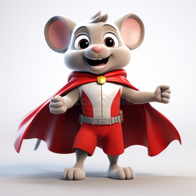 Kid-friendly Super Mouse 3d Model and Rendering with Dynamic ...