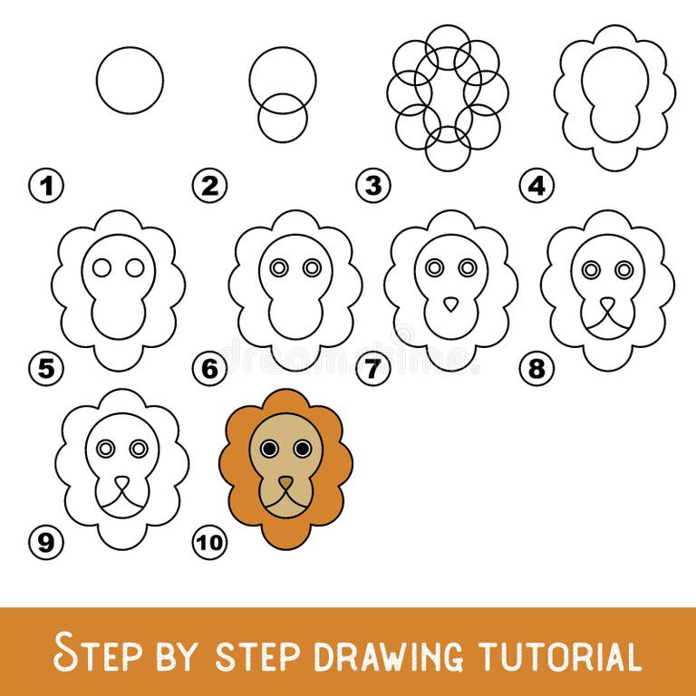 Drawing Lion Tutorial Stock Illustrations – 61 Drawing Lion Tutorial ...