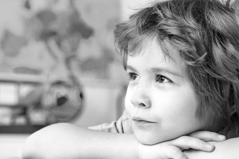 Kid Gets Ready for School. Elementary School Classroom. Home School for ...