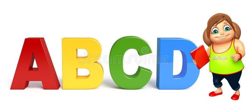 ABCD Learning Kids Book Cover Modern Design Vector Template Layout ...