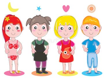 Girl Changing Clothes Stock Illustrations – 547 Girl Changing Clothes ...