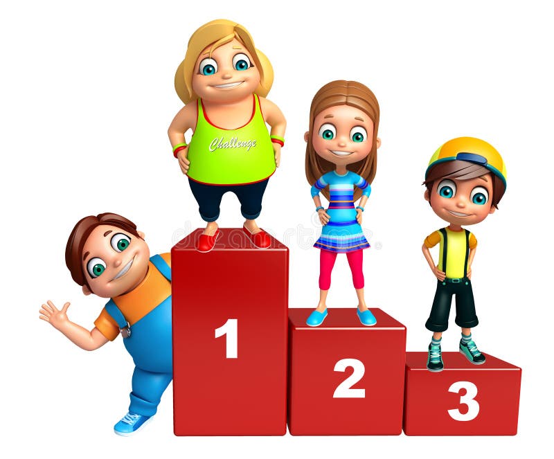 Kid Girl and Kid Boy with Level Stock Illustration - Illustration of ...