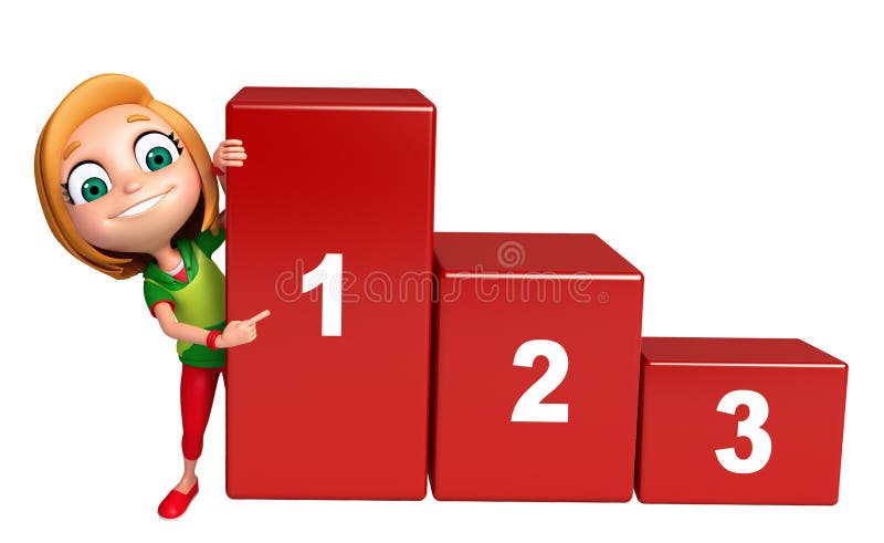 Kid girl with Level stock illustration. Illustration of learning - 77505147