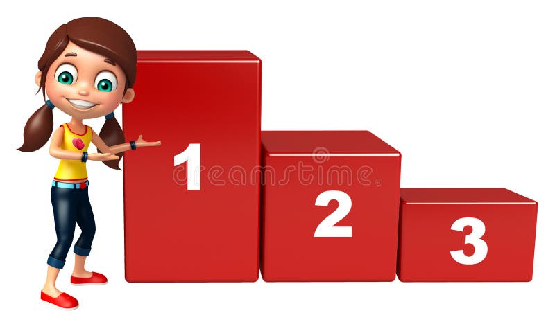 Kid girl with Level stock illustration. Illustration of isolated - 77520782