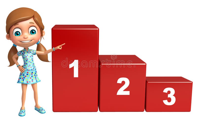 Kid girl with Level stock illustration. Illustration of activity - 77524666