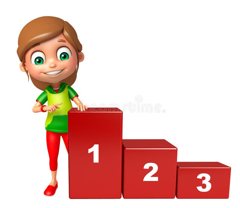 Kid girl with Level stock illustration. Illustration of student - 77529713