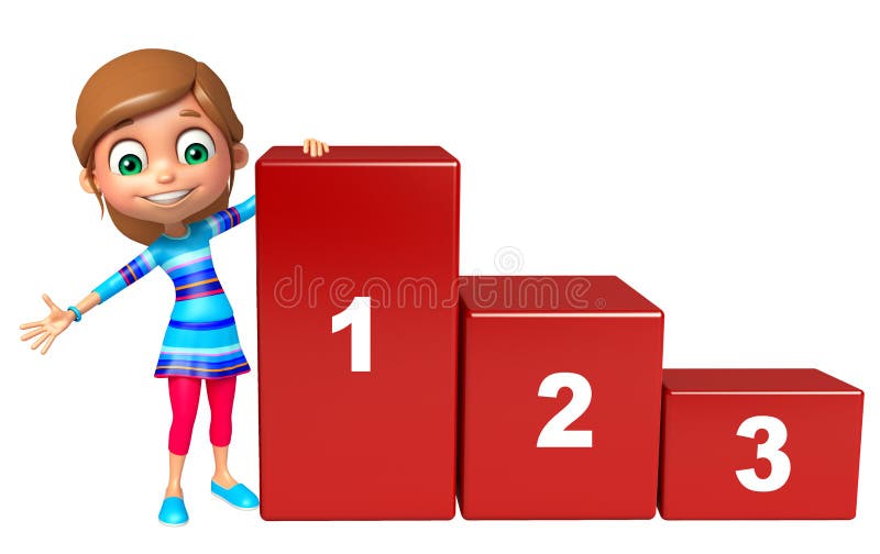 Kid girl with Level stock illustration. Illustration of girl - 77534049