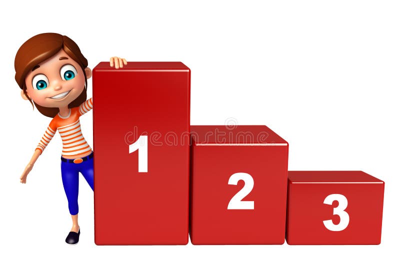 Kid girl with Level stock illustration. Illustration of education ...