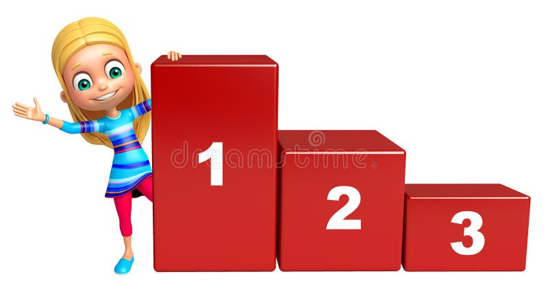 Kid girl with Level stock illustration. Illustration of class - 77548301