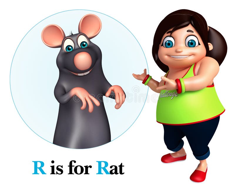 Kid Girl Pointing Rat Stock Illustrations – 3 Kid Girl Pointing Rat ...