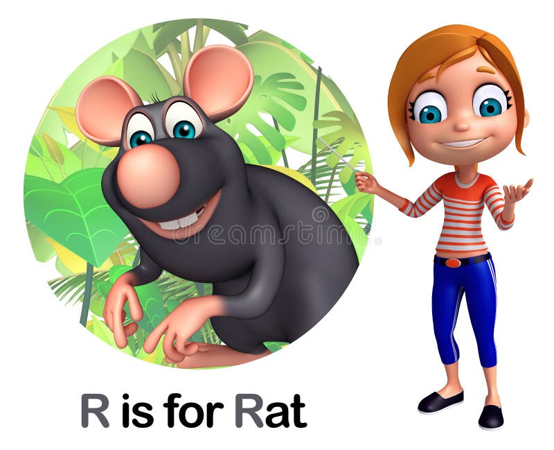 Kid Girl Pointing Rat Stock Illustrations – 3 Kid Girl Pointing Rat ...