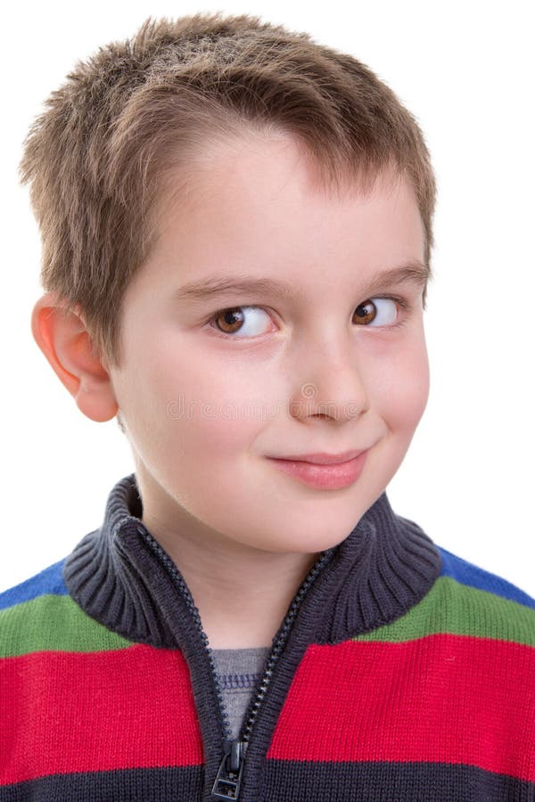 Mischievous Kid Giving Pernickety Look Stock Image - Image of faddish ...