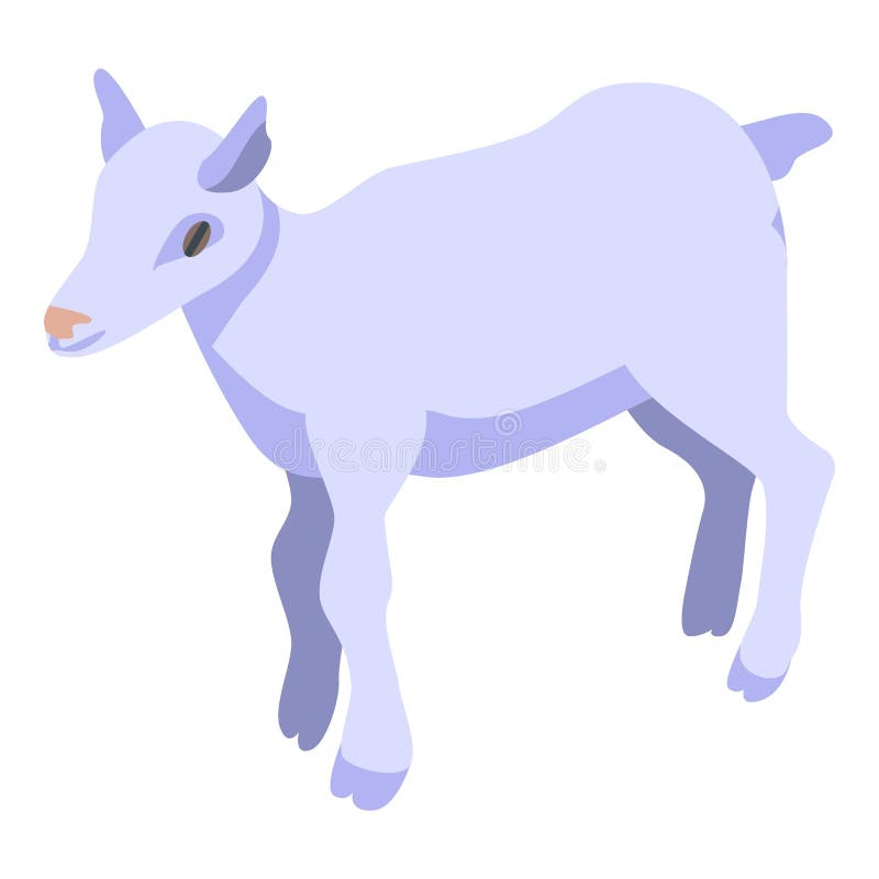Kid Goat Icon, Isometric Style Stock Vector - Illustration of icon ...