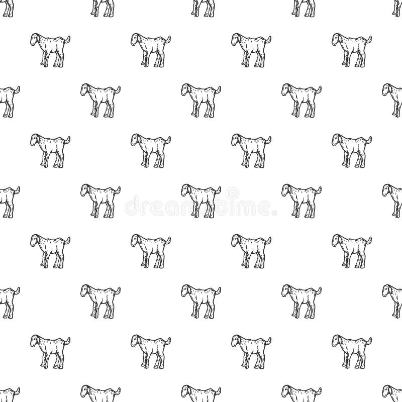 Goat pattern seamless stock vector. Illustration of black - 78832024