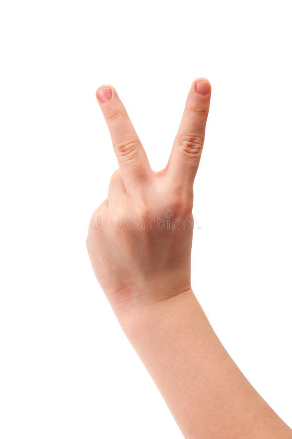 Kid Hand Forming Victory Sign Stock Photos - Free & Royalty-Free Stock ...
