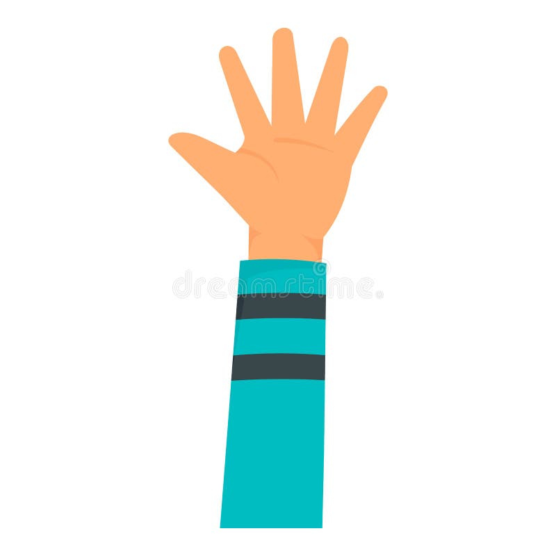 Kid hand icon, flat style stock vector. Illustration of pointer - 129479427