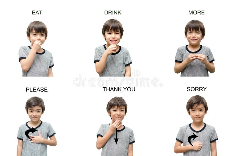 503 Kid Hand Sign Language White Background Stock Photos - Free ...