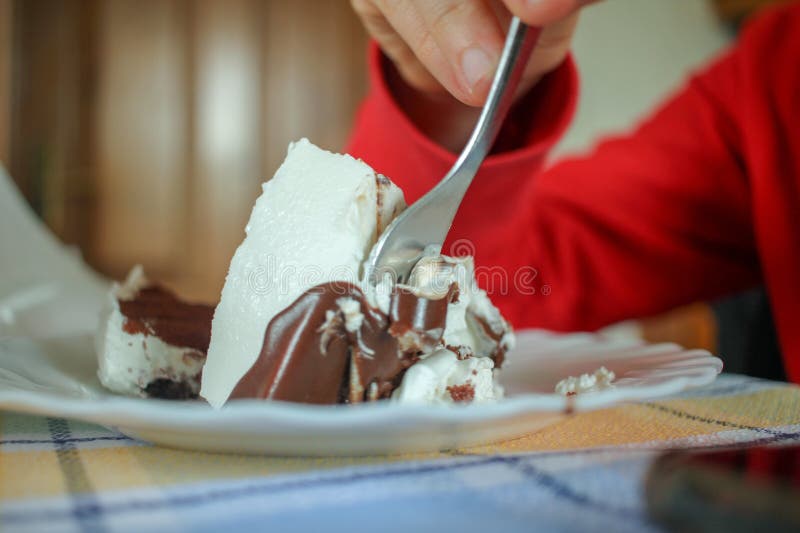 Kid Having a Delicious, Unhealthy Cake at Home Stock Photo - Image of ...