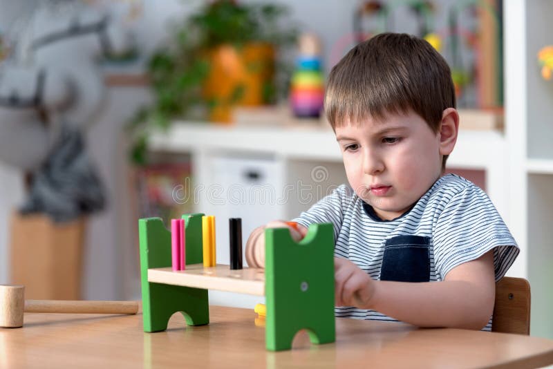 Kid Having Fun and Creative Time at School Stock Photo - Image of early ...
