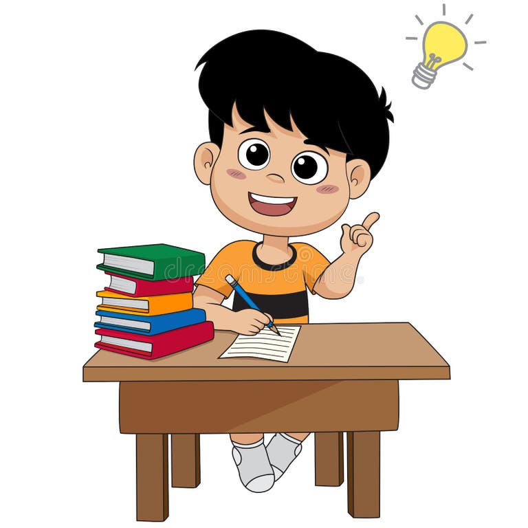 Good Idea Cartoon Kid Stock Illustrations – 466 Good Idea Cartoon Kid ...