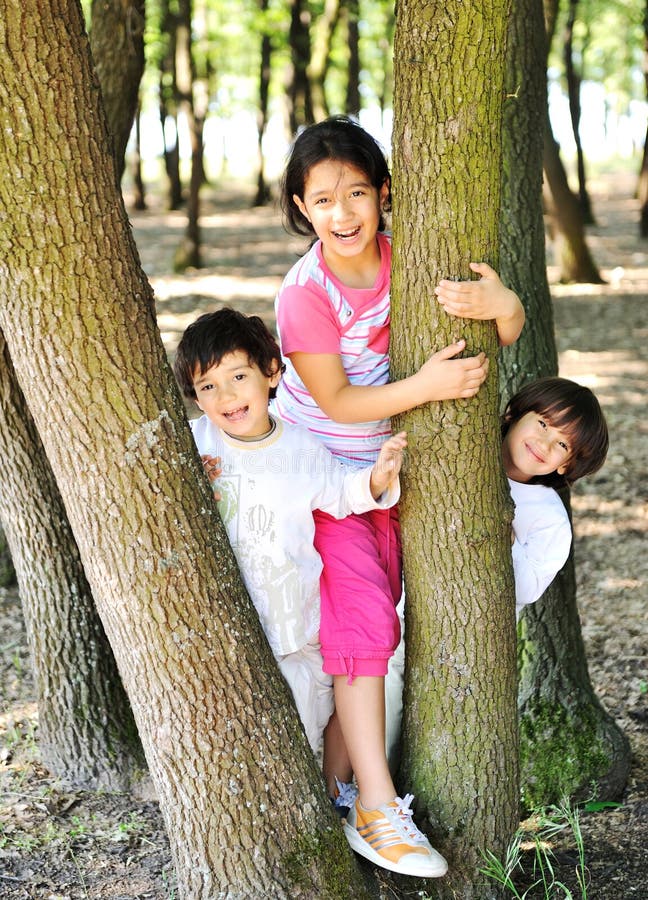 Kid hiding stock photo. Image of play, seek, nature, park - 16504238