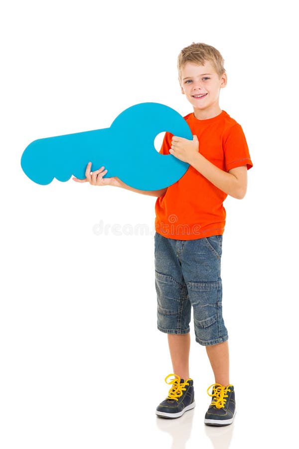 Kid holding key stock image. Image of lifestyle, childhood - 40214811