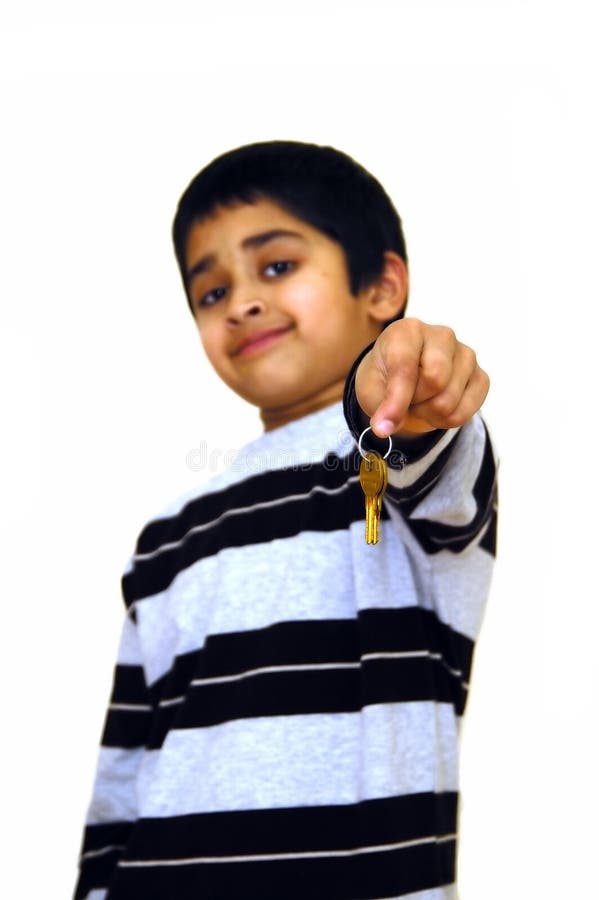 Kid holding keys stock image. Image of estate, investment - 1947145