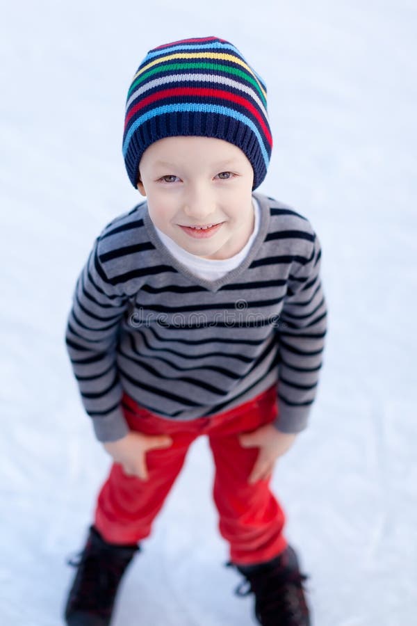 Kid ice skating stock image. Image of outdoor, portrait - 36778405