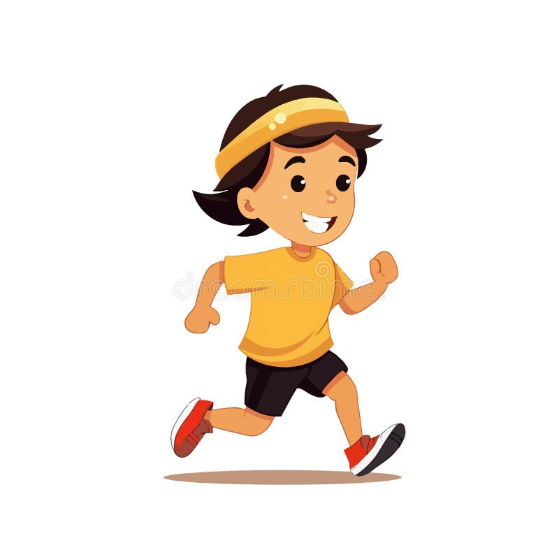 Kid Jogging Vector Flat Minimalistic Isolated Illustration Stock Vector ...
