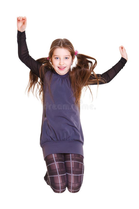 Kid jumping stock photo. Image of elementary, active - 18227858