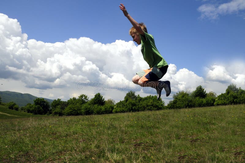 Kid jumping stock photo. Image of jumping, happy, sports - 7427010