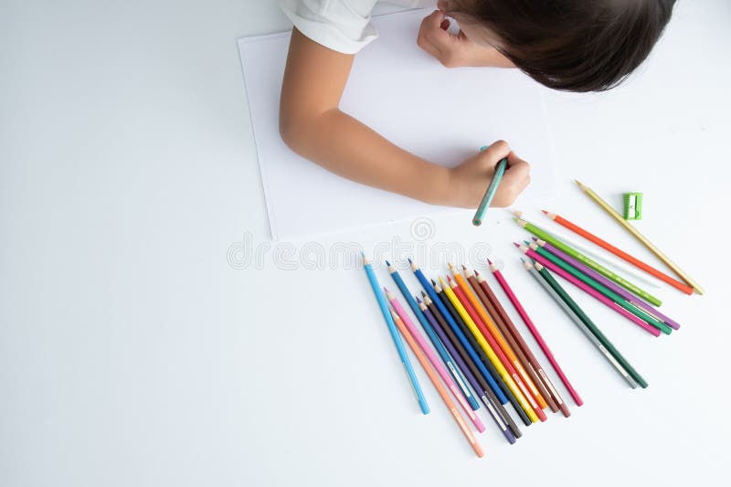 Kid is Learning Back To School Concept with Stationery Supplies Design ...