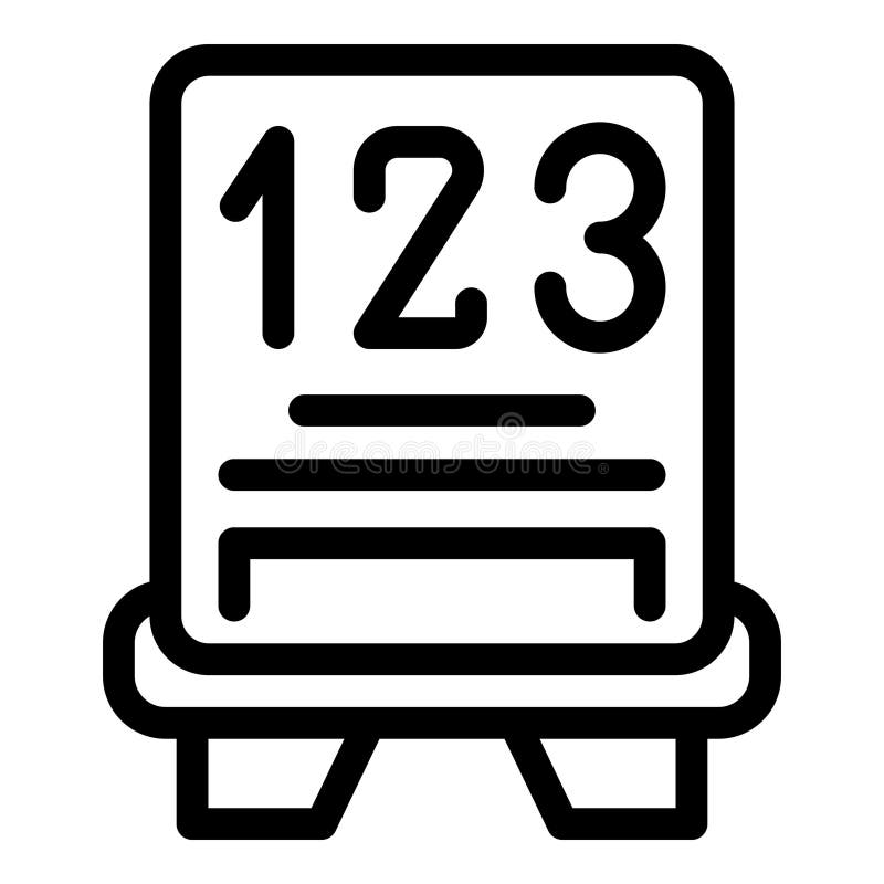 Kid Learning Board Icon Outline Vector. Teaching Ones Stock Vector ...