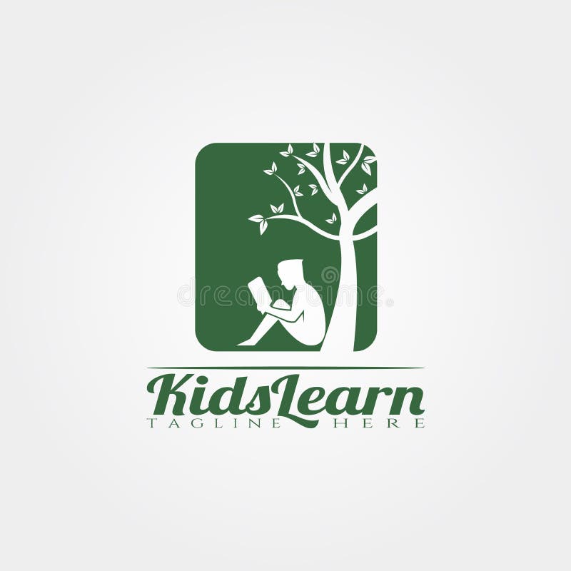 Kid Learning Logo Template,Children Learning Icon Design Stock Vector ...