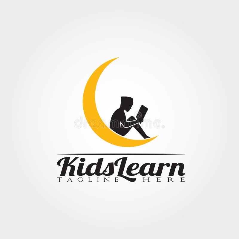 Kid Learning Logo Template,Children Learning Icon Design Stock Vector ...